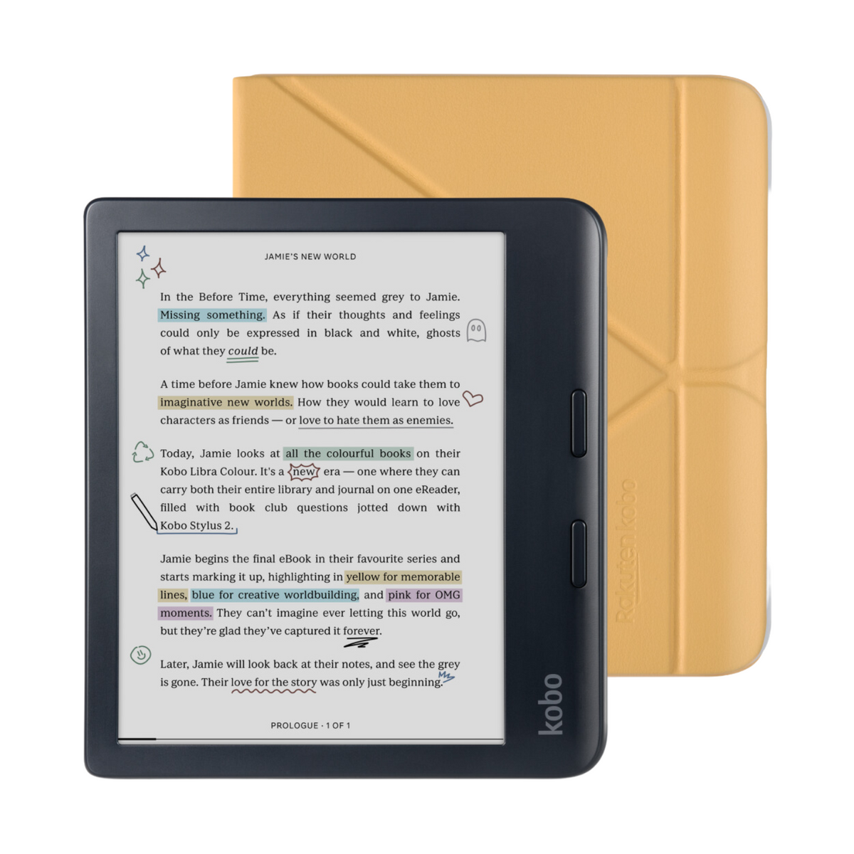 Kobo Libra Colour Black eReader with Case Bundle – BlueProton